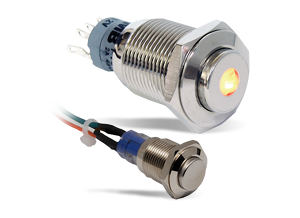 PV3 Illuminated Anti-Vandal Pushbutton Switches - E-Switch | Mouser