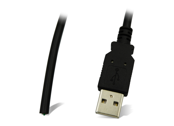 USB 2.0 Type A to Round Cable End Connector - Stewart Connector / Bel ...