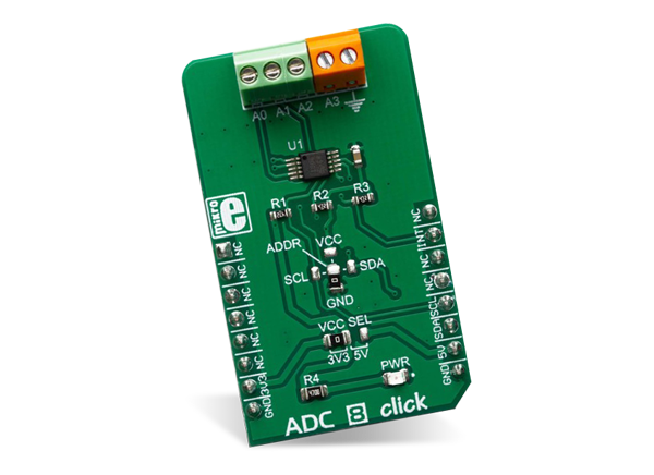 MIKROE-3394 ADC 8 Click - Mikroe | Mouser