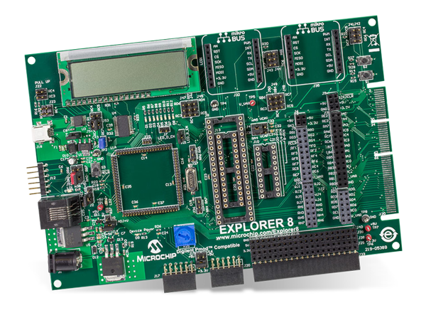 Explorer 8 Development Kit (DM160228) - Microchip Technology | Mouser
