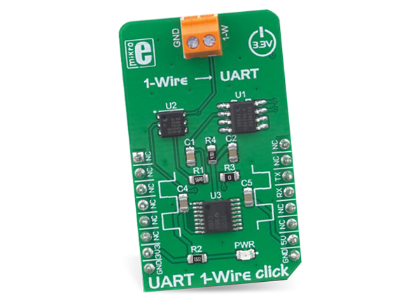 MIKROE-3340 UART 1-Wire Click - Mikroe | Mouser