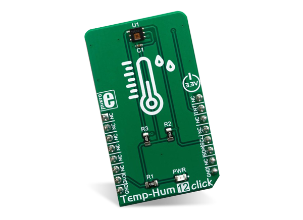 Mikroe-3436 Temp&Hum 12 Click Board - Mikroe | Mouser