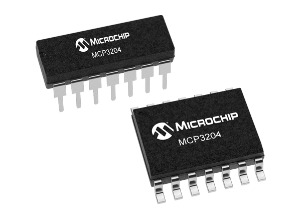 MCP3204 A/D Converters - Microchip Technology | Mouser