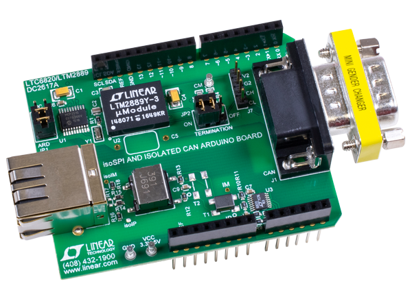 DC2617A isoSPI™/isoCAN Arduino Shield - ADI | Mouser