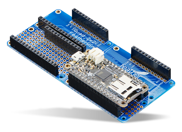 Quad 2x2 FeatherWing Kit with Headers - Adafruit | Mouser