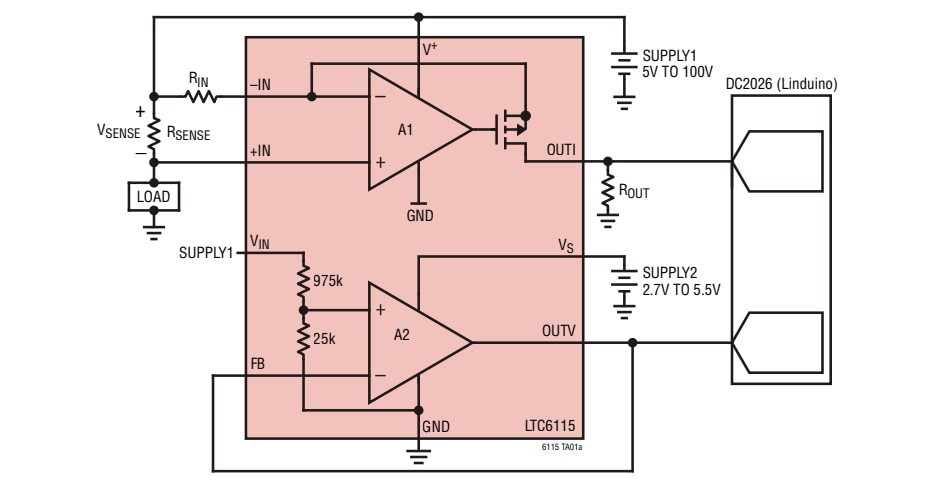 LTC6115 High Side Current & Voltage Sense - ADI | Mouser