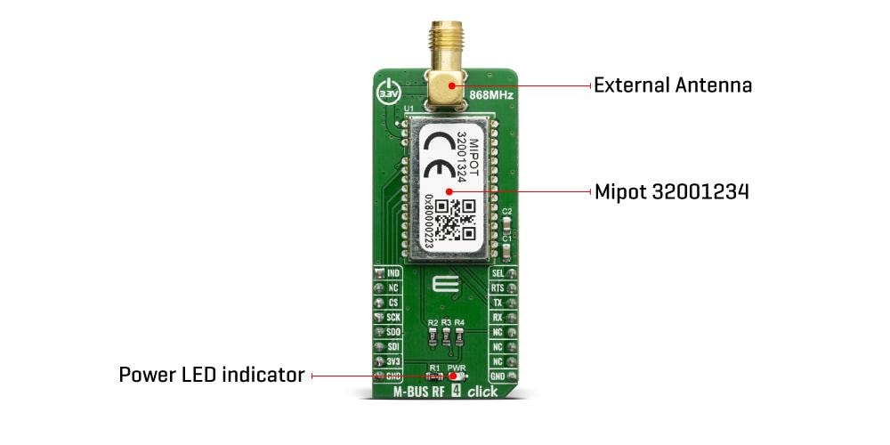 M-BUS RF 4 Click - Mikroe | Mouser