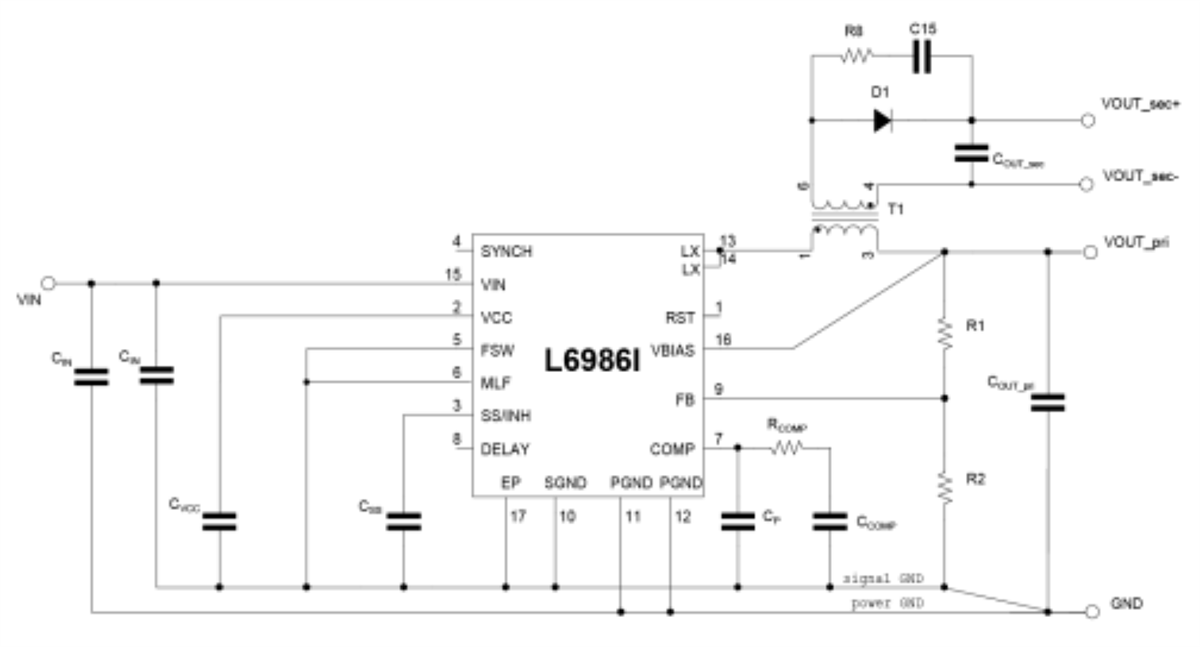 L6986 Synchronous Step-Down Switching Regulators - STMicro | Mouser