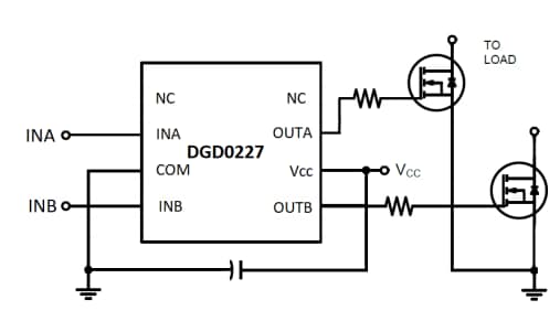 DGD0227 Low Side Gate Drivers - Diodes Inc | Mouser
