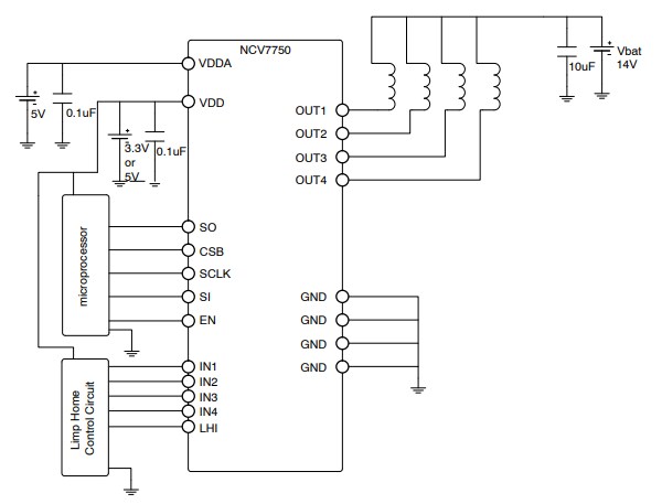 NCV7750 Low-Side Relay Driver - onsemi | Mouser