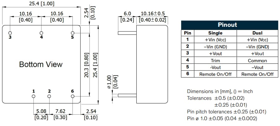 THL 15WI Series 15W DC/DC Converters - TRACO | Mouser