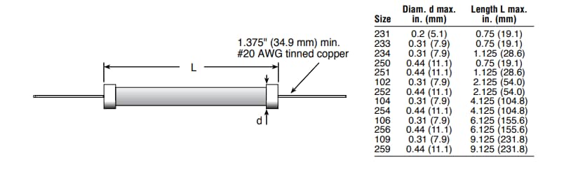 100 & 200 Series Bulk Ceramic Axial Lead Resistors - Ohmite | Mouser