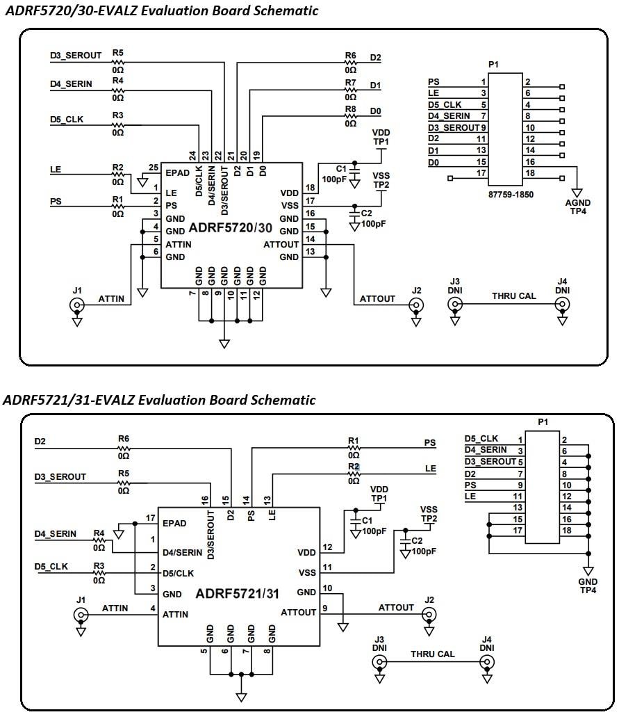 ADRF57xx Eval Boards for Digital Attenuators - ADI | Mouser