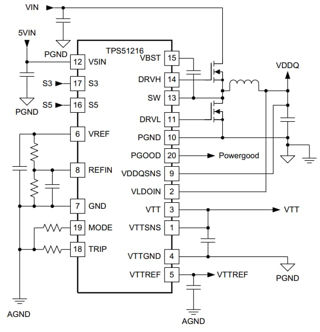 TPS51216 DDR Memory Power Solution - TI | Mouser