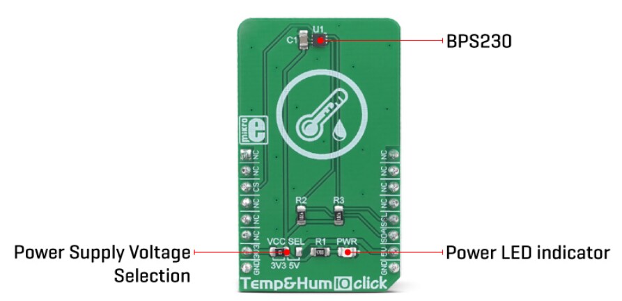 MIKROE-3342 Temp&Hum 10 Click - Mikroe | Mouser