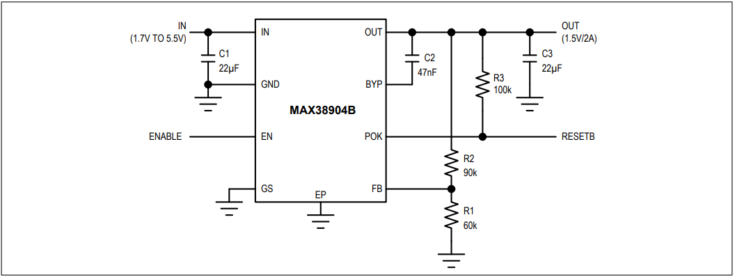 MAX38904A/B/C/D Linear Regulators - Analog Devices / Maxim Integrated ...