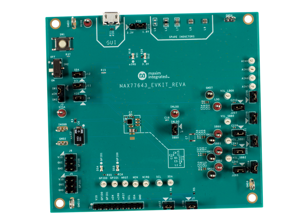 MAX77643EVKIT Evaluation Kit - Analog Devices / Maxim Integrated | Mouser