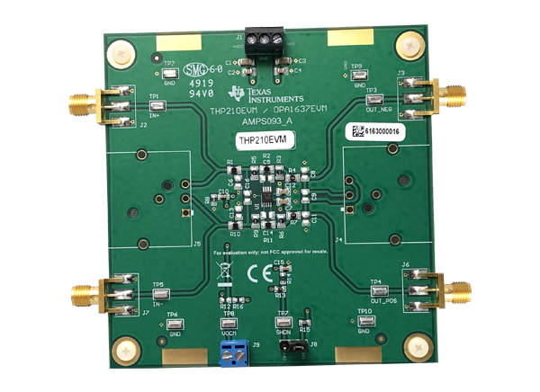THP210EVM Amplifier Evaluation Module (EVM) - TI | Mouser