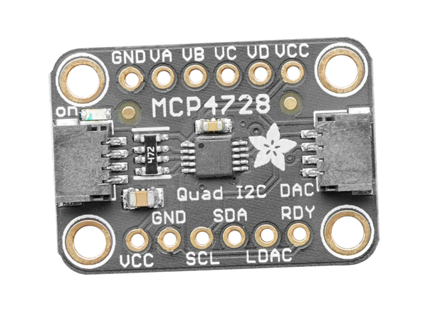 MCP4728 Quad DAC Breakout Board with EEPROM - Adafruit | Mouser
