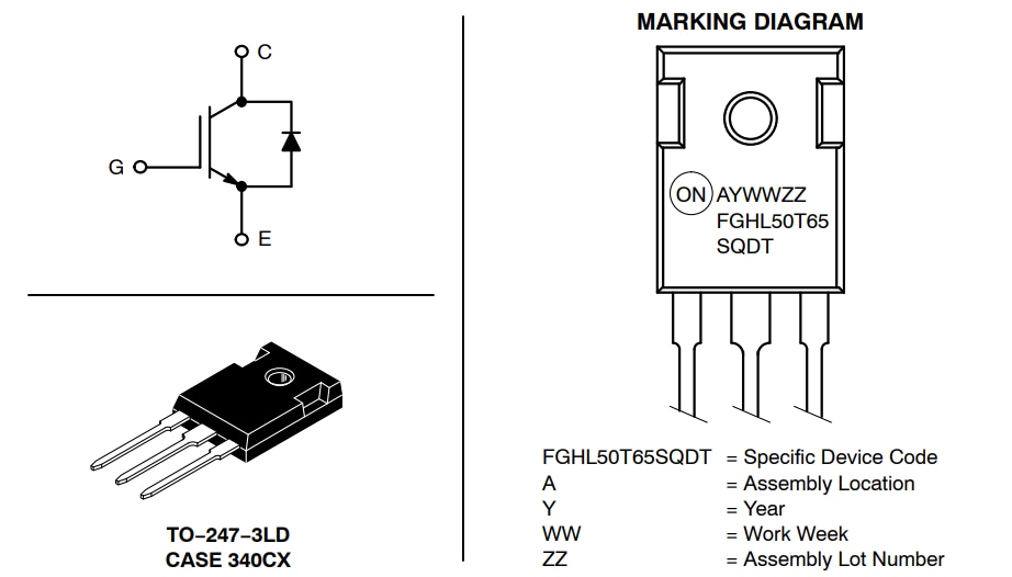 FGHL50T65SQDT IGBT - onsemi | Mouser