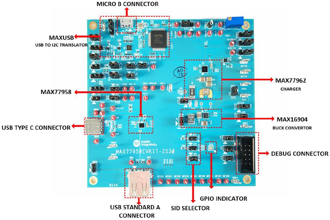 MAX77958EVKIT-2S3 Controller Evaluation Kit - ADI | Mouser