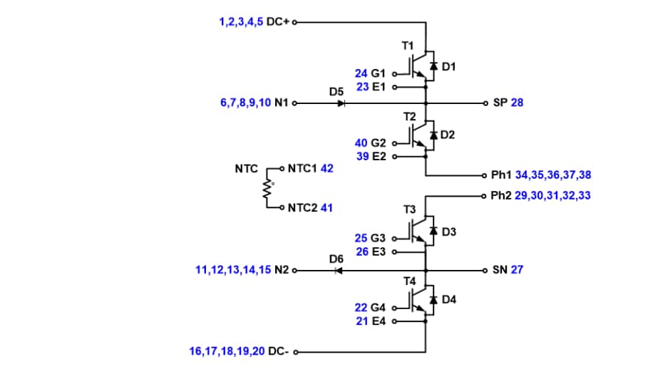 Three-Level NPC Q2Pack & Q2BOOST Modules - onsemi | Mouser