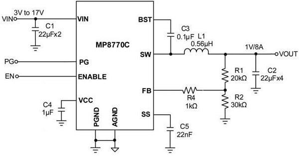 MP8770C Step-Down Converter with Forced CCM - MPS | Mouser