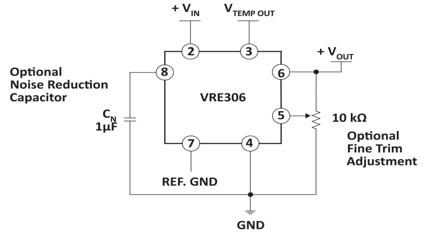 VRE306 +6V Low Noise Precision Voltage Reference - Apex Microtechnology | Mouser