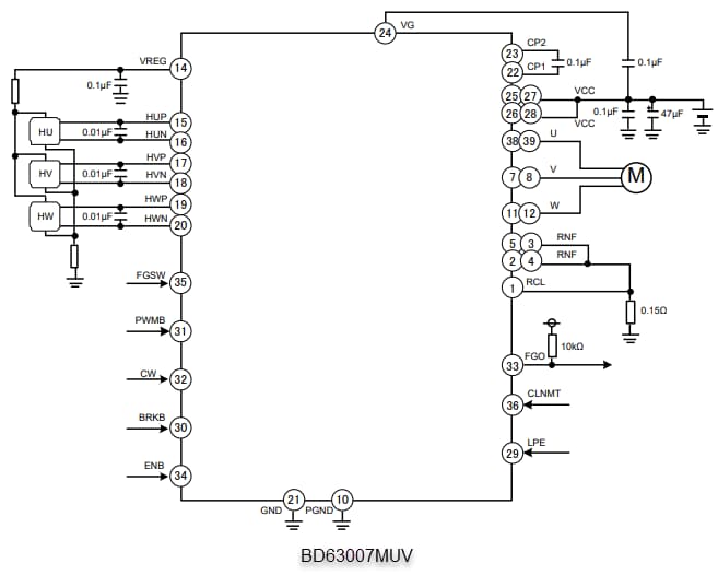 BD630xx 3-Phase Brushless Motor Drivers - ROHM | Mouser