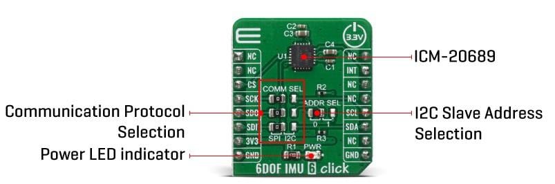 6DOF IMU 6 Click - Mikroe | Mouser