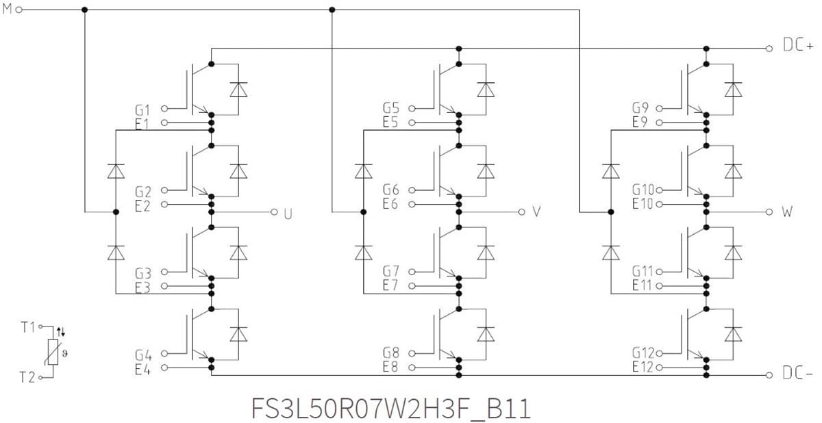 Fx3L50R07W2H3FB11 EasyPACK™ IGBT Modules - Infineon Technologies | Mouser