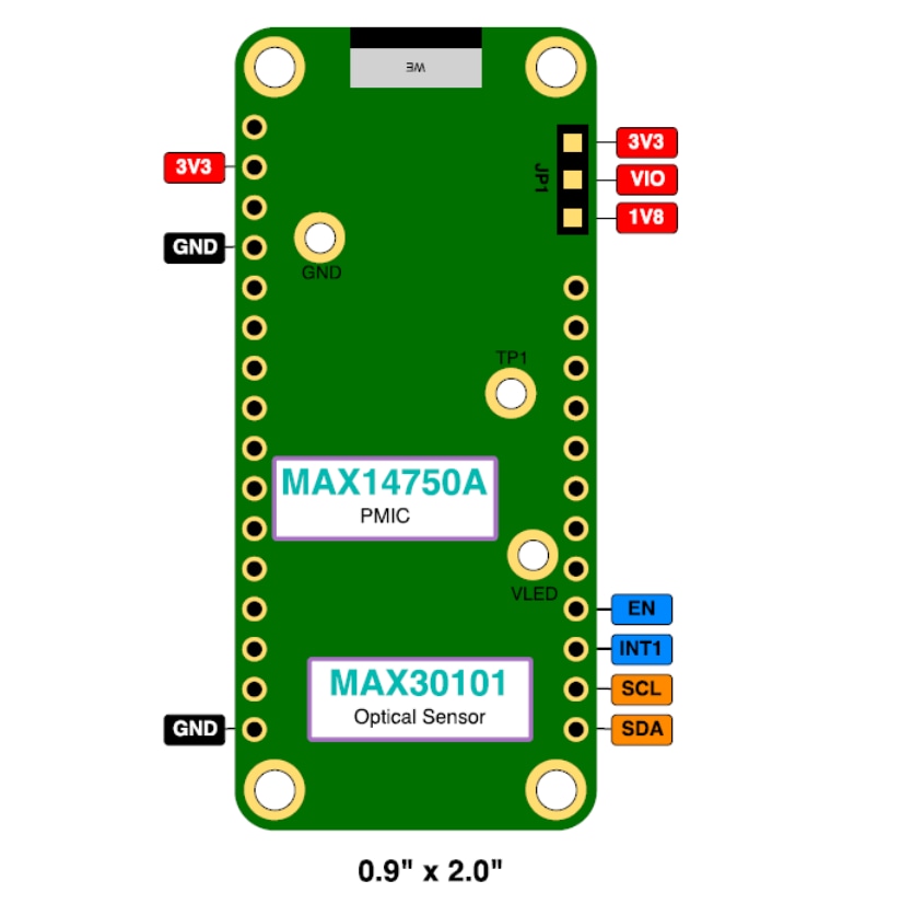 MAX30101WING Expansion Board - ADI | Mouser