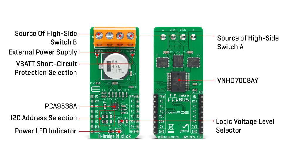 H-Bridge 6 Click - Mikroe | Mouser