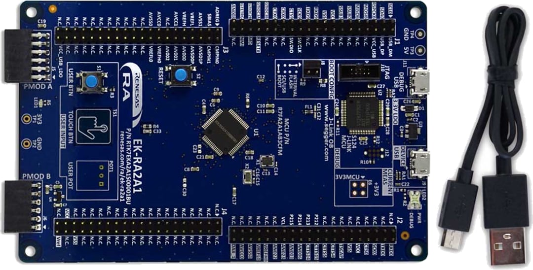 EK-RA2A1 Evaluation Kit for RA2A1 MCU Group - Renesas | Mouser