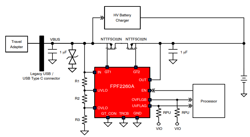 FPF2260ATMX OVP/UVLO Protection Controller - onsemi | Mouser