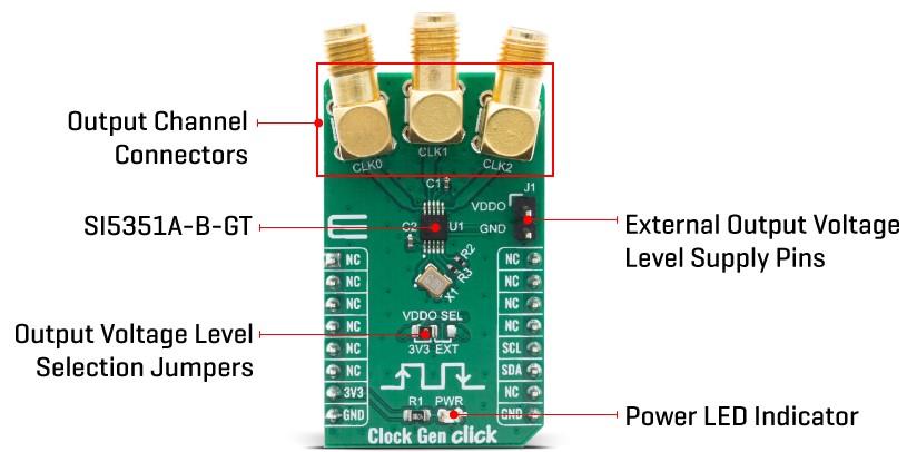 Clock Generator Click - Mikroe | Mouser