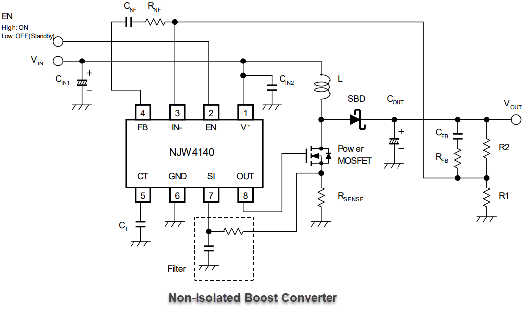 NJW4140 Switching Regulator ICs - Nisshinbo | Mouser