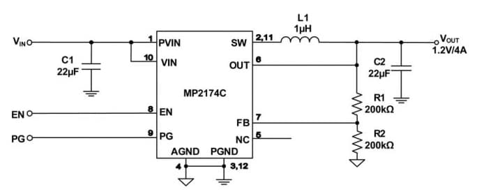 MP2174Cx Synchronous Step-Down Converters - MPS | Mouser
