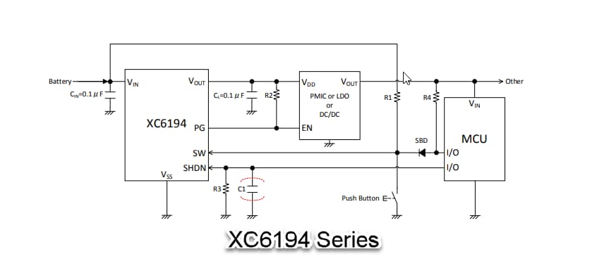 XC619x Push Button Load Switches - Torex | Mouser
