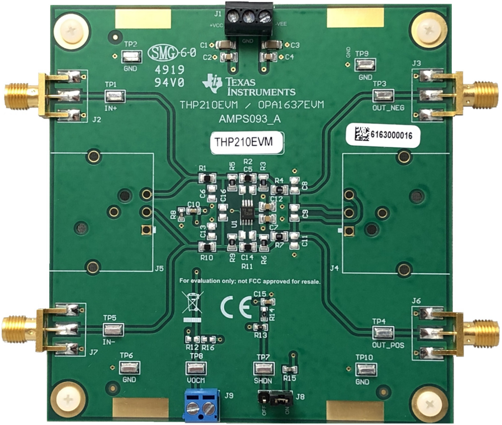 THP210EVM Amplifier Evaluation Module (EVM) - TI | Mouser