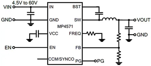 MP4571 High-Efficiency Synchronous Buck Converters - MPS | Mouser