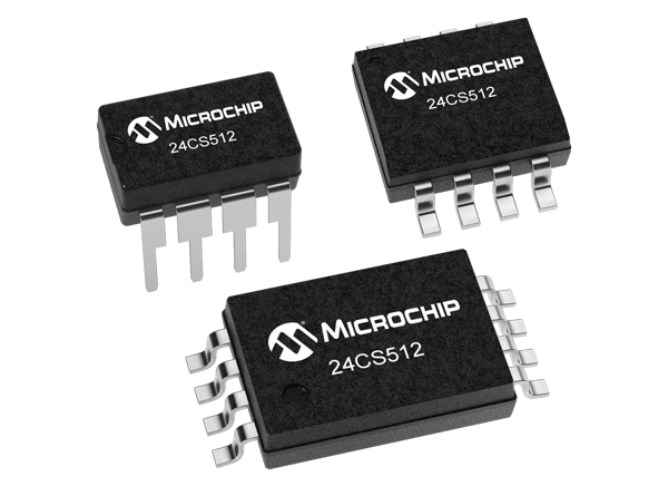 24CS512 3.4MHz I2C Serial EEPROMs - Microchip Technology | Mouser