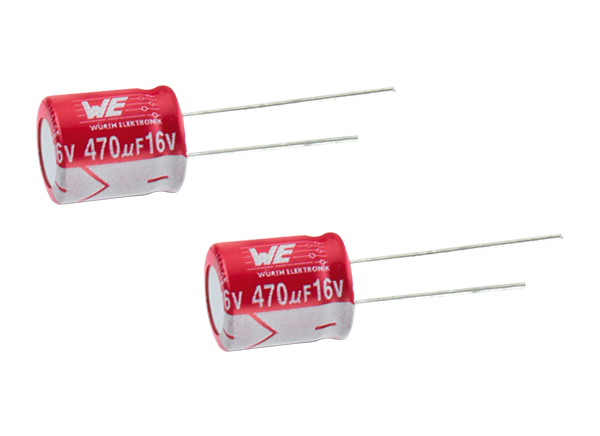 Radial THT Aluminum Polymer Capacitors - Würth | Mouser