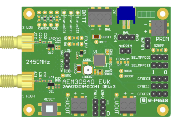 AEM30940 Evaluation Board - e-peas | Mouser