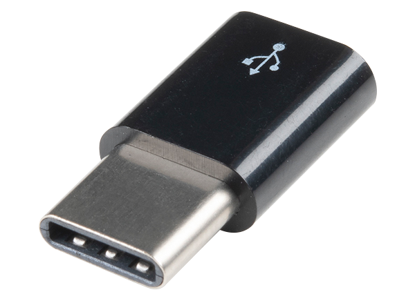 Raspberry Pi Micro USB to USB-C Adapter - Black - SparkFun | Mouser