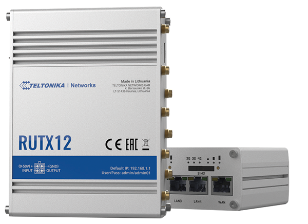 RUTX12 Dual-LTE Cat 6 Router - Teltonika | Mouser