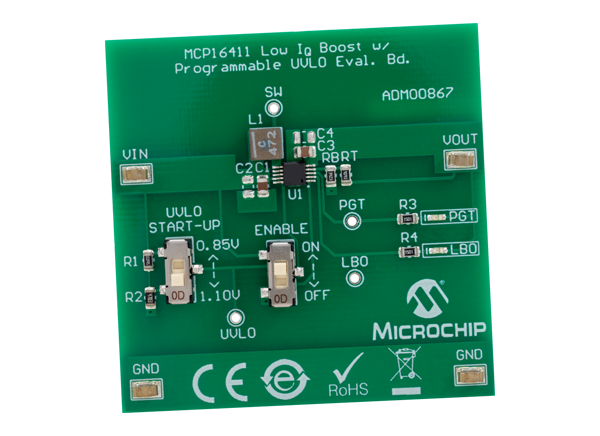 MCP16411 Evaluation Board - Microchip Technology | Mouser