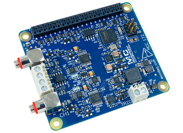 MCC 172 IEPE Measurement DAQ HAT for Raspberry Pi - Digilent | Mouser