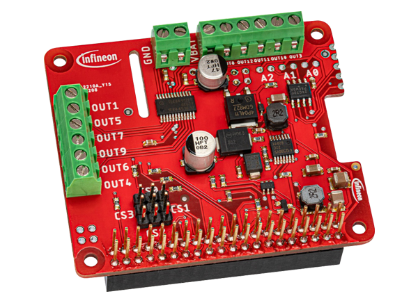TLE94112ES_RPI_HAT DC Motor Control HAT - Infineon Technologies | Mouser