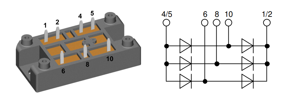 MDMA120U1600VA Standard Rectifier Module - IXYS | Mouser